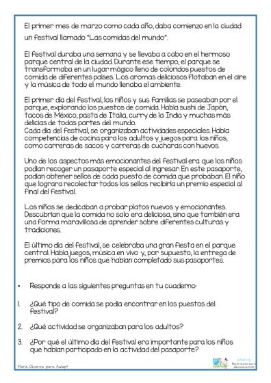 Lecturas con preguntas para mejorar la comprensión lectora