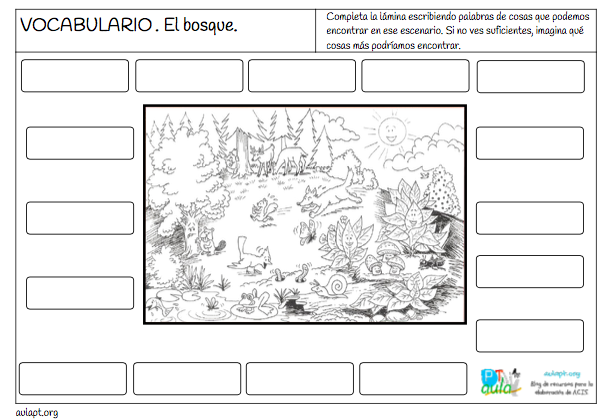vocabulario el bosque - Aula PT