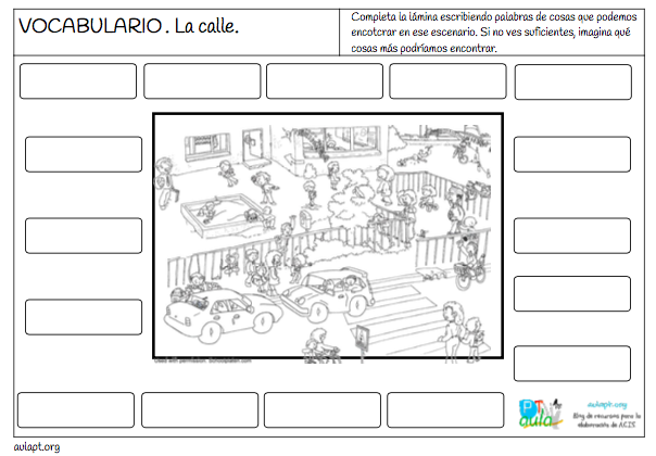 vocabulario la calle - Aula PT