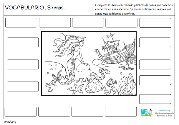 vocabulario las sirenas - Aula PT