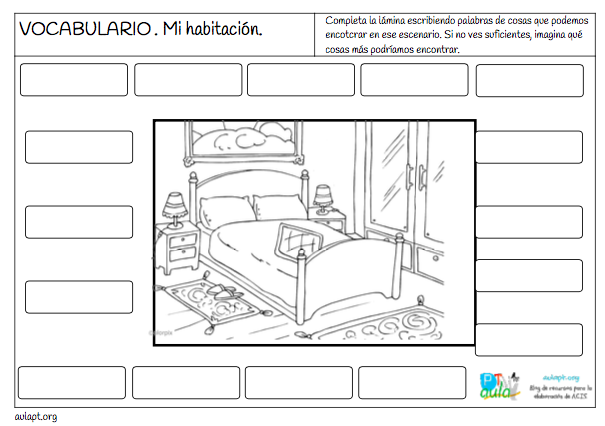 vocabulario mi habitación - Aula PT