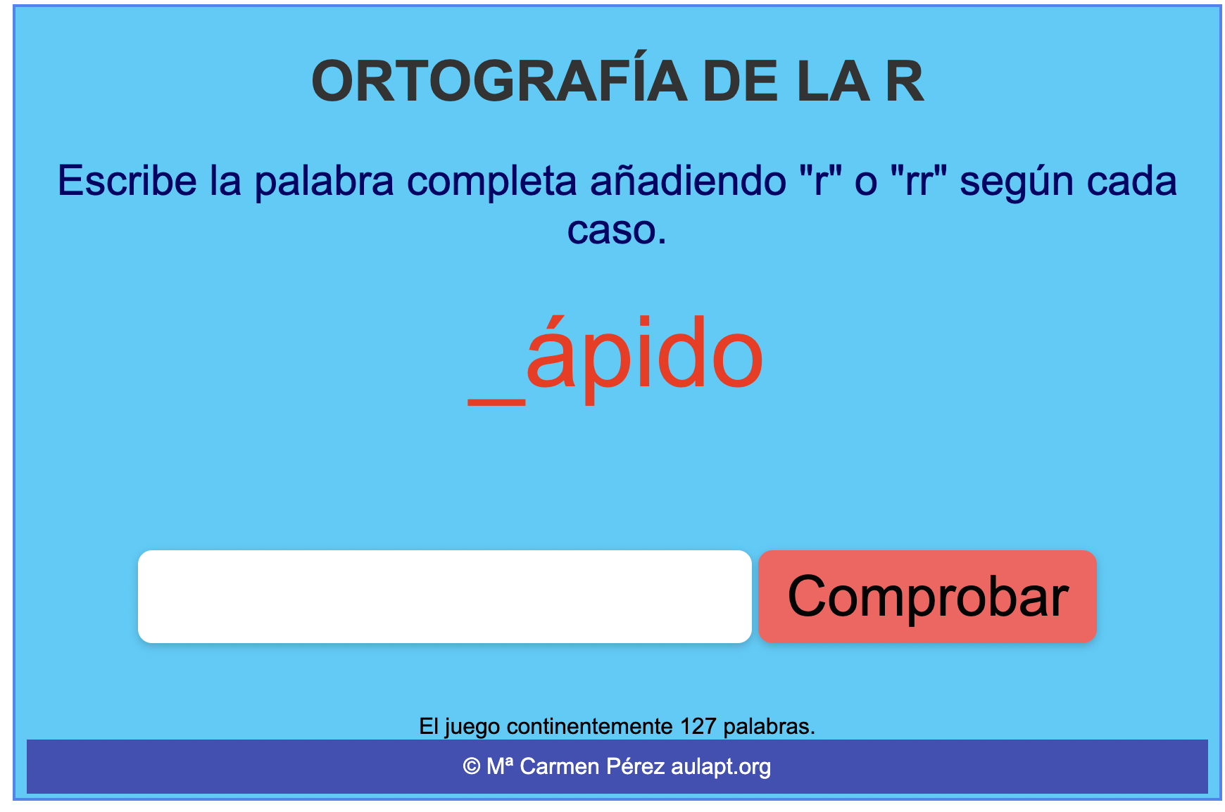 ortografía r/rr - Aula PT