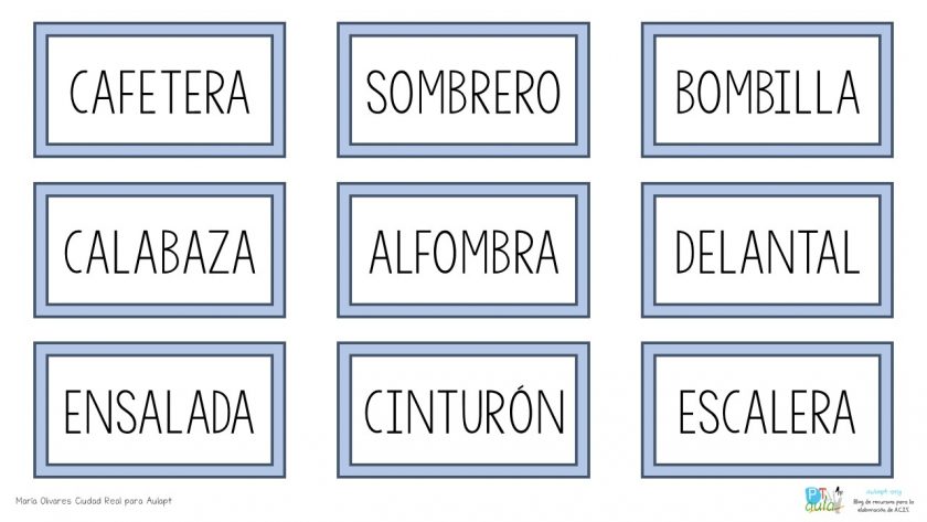 Asociación imagen – palabra de 8 letras